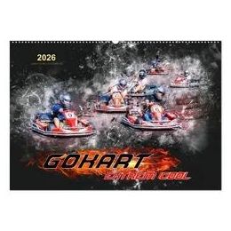 GoKart - extrem cool (Wandkalender 2026 DIN A2 quer), Calvendo Monatskalender