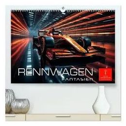 Calvendo Rennwagen Fantasien (hochwertiger Premium Wandkalender 2026 DIN A2 quer), Kunstdruck in Hochglanz