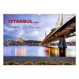 Istanbul - die quirlige Stadt auf zwei Kontinenten (Wandkalender 2026 DIN A2 quer), Calvendo Monatskalender
