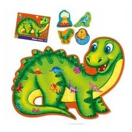 Puzzle Roter K&auml;fer Bodenpuzzle Dinosaurier RK7010-01