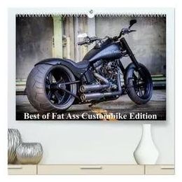 Calvendo Exklusive Best of Fat Ass Custombike Edition, feinste Harleys mit fettem Hintern (hochwertiger Premium Wandkalender 2026 DIN A2 quer), Kunstdruck in H