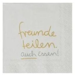 R&auml;der R&auml;der Cocktailserviette "Freunde teilen auch Essen"