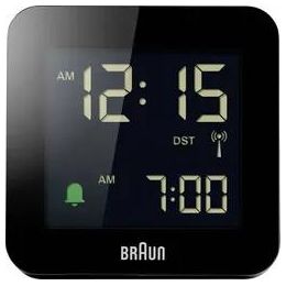 Braun BC09B-DCF Wecker Schwarz Alarmzeiten 1 Zweizeilig