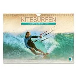 Kitesurfen: Mit Drachen am Meer (Wandkalender 2026 DIN A4 quer), Calvendo Monatskalender