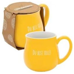 GRUSS & CO Tasse bauchig graviert "Du bist toll"