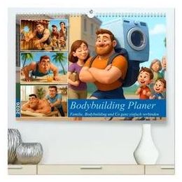 Calvendo Bodybuilding Planer (hochwertiger Premium Wandkalender 2026 DIN A2 quer), Kunstdruck in Hochglanz