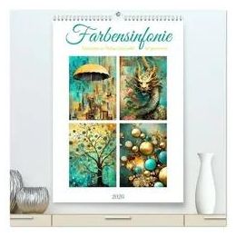 Calvendo Farbensinfonie (hochwertiger Premium Wandkalender 2026 DIN A2 hoch), Kunstdruck in Hochglanz