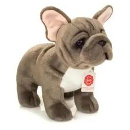 HERMANN TEDDY ORIGINAL Teddy Hermann 91999 - Franz&ouml;sische Bulldogge stehend, grau, Pl&uuml;sch, 30 cm