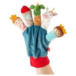 Sigikid 43503 - Fingerpuppen Handschuh Drache/Einhorn/Prinzessin/Turm, Einheitsgr&ouml;&szlig;e
