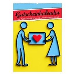 Gutscheinkalender - Gutschein Karten als Geschenk der Liebe (Wandkalender 2026 DIN A2 hoch), Calvendo Monatskalender