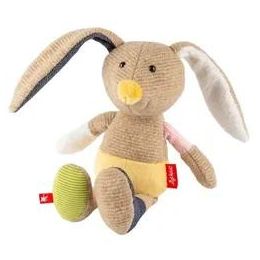 Sigikid 43464 - Kuscheltier Hase mit gelber Nase, Patchwork Sweety, 30 cm