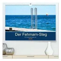 Calvendo Der Fehmarn-Steg (hochwertiger Premium Wandkalender 2026 DIN A2 quer), Kunstdruck in Hochglanz