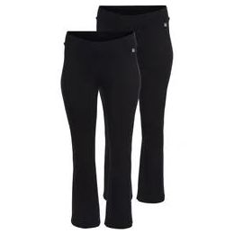 H.I.S. Leggings H.I.S, Damen, Gr. 52, N-Gr, schwarz, Single Jersey, Obermaterial: 95% Baumwolle, 5% Elasthan, unifarben, schmal lang, Hosen Leggings, Gro&szlig;e Gr&ouml;&szlig;en, Topseller