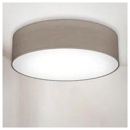 B.K.LICHT LED Deckenleuchte, grau (taupe), 2, &Oslash; 38cm H: 10cm, 1 Stk., Leuchten, Deckenlampe, Textil Lampenschirm, E27, Schlafzimmer, Wohnzimmer, LED Deckenleuchte