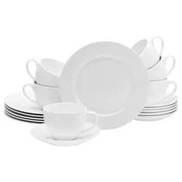 Kaffeeservice Creatable "Fleur Royal", beige (creme), 18 Stk., Porzellan, Geschirr-Sets, Kaffeeservice, extrem d&uuml;nn, leicht, lichtdurchl&auml;ssig