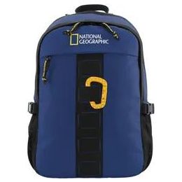 Cityrucksack National Geographic "EXPLORER III", Gr. B/H/T: 31cm, blau, Kunstfaser, Rucks&auml;cke Cityrucksack, aus recycelten PET-Flaschen