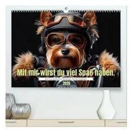 Calvendo Der humoristische Yorkshire Terrier Kalender (hochwertiger Premium Wandkalender 2026 DIN A2 quer), Kunstdruck in Hochglanz