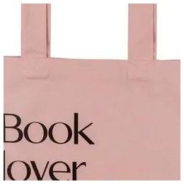 Baumwolltasche in soft pink mit Spruch "Book lover"