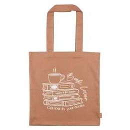 Baumwolltasche in braun "Book Lover/ Get lost in your Books"