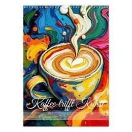 Kaffee trifft Kunst - Aromatische Pinselstriche (Wandkalender 2026 DIN A3 hoch), Calvendo Monatskalender