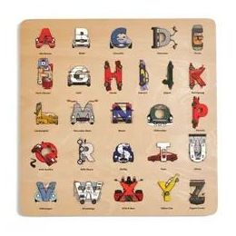 Car Legends Wooden Alphabet Puzzle