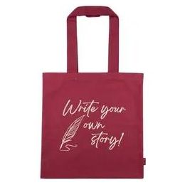Baumwolltasche in berry "Write your own Story"