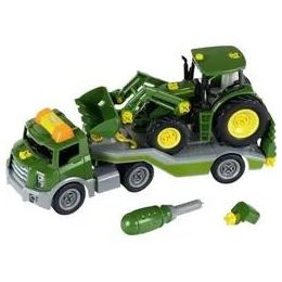 Theo Klein John Deere - Traktor mit Transporter, 1:24