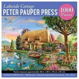 Lakeside Cottage 1000-Piece Jigsaw Puzzle (Gold Foil Highlights)
