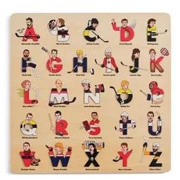 Hockey Legends Wooden Alphabet Puzzle