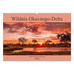 Wildnis Okavango-Delta (Wandkalender 2026 DIN A2 quer), Calvendo Monatskalender