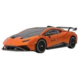 Amewi Lamborghini Huracan STO Drift Car Orange Brushed 1:18 RC Modellauto Elektro Drift Allradantrieb (4WD) RtR 2,4 GHz inkl. Akku und Ladekabel