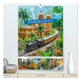 Calvendo Eisenbahnen - Miniaturbahnen zwischen Fantasie und Fernweh (hochwertiger Premium Wandkalender 2026 DIN A2 hoch), Kunstdruck in Hochglanz
