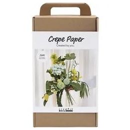 Creativ Company Maxi Kreativ Set Krepppapier, Blumenstrau&szlig;, Hellgr&uuml;n, Dunkelgr&uuml;n, Pastellgr&uuml;n, Wei&szlig;