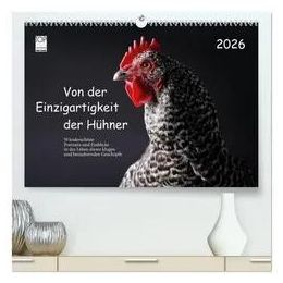 Calvendo Von der Einzigartigkeit der H&uuml;hner 2026 (hochwertiger Premium Wandkalender 2026 DIN A2 quer), Kunstdruck in Hochglanz