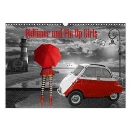 Oldtimer und Pin-Up Girls by Mausopardia (Wandkalender 2026 DIN A3 quer), Calvendo Monatskalender