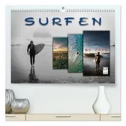Calvendo Surfen - so cool (hochwertiger Premium Wandkalender 2026 DIN A2 quer), Kunstdruck in Hochglanz