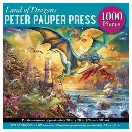 Land of Dragons 1000-Piece Jigsaw Puzzle (Gold Foil Highlights)