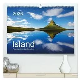 Calvendo ISLAND 2026 - Faszinierende Landschaften (hochwertiger Premium Wandkalender 2026 DIN A2 quer), Kunstdruck in Hochglanz