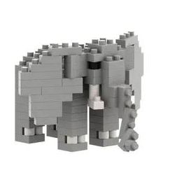 BRIXIES 200289 - Elefant, 3D Konstruktionsbausatz aus Ministeinen, 111 Teile