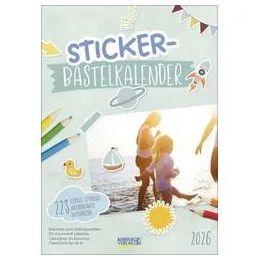 Korsch Verlag Foto-Malen-Basteln Bastelkalender mit Stickern 2026