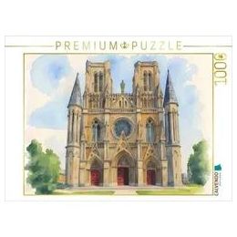 Calvendo Puzzle L'&Egrave;glise Notre Dame in Avraches 1000 Teile Lege-Gr&ouml;&szlig;e 64x48cm Foto-Puzzle f&uuml;r gl&uuml;ckliche Stunden