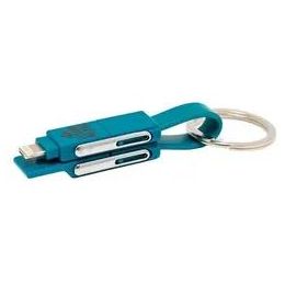 Legami 6-in-1-Ladekabel als Schl&uuml;sselanh&auml;nger - Petrol Blau