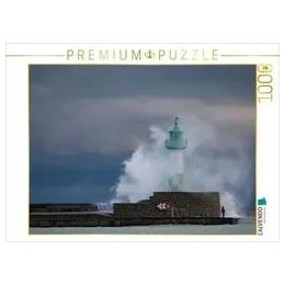 Calvendo Puzzle Leuchtturm Sassnitz im Sturm 1000 Teile Lege-Gr&ouml;&szlig;e 64x48cm Foto-Puzzle f&uuml;r gl&uuml;ckliche Stunden