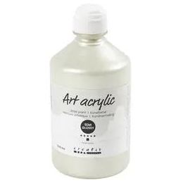 Creativ Company Acrylfarbe, Mattgl&auml;nzend, Deckend, Perlsilber, 500 ml/ 1 Fl.