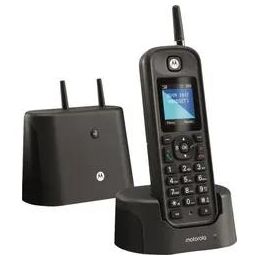 Motorola O201 DECT Schnurloses Telefon analog Freisprechen, Outdoor, wasserdicht, sto&szlig;fest Schwarz