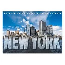 New York (Tischkalender 2026 DIN A5 quer), Calvendo Monatskalender