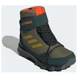 Winterstiefel Adidas TERREX "TERREX SNOW HOOK-AND-LOOP COLD.RDY WINTER", M&auml;dchen, Gr. 40, bunt (focus olive, pulse olive, impact orange), Synthetik, Textil, Schuhe Winterstiefel, wasserdicht und w&auml;rmend, f&uuml;r Kinder & Jugendliche