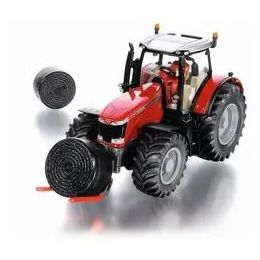Siku Farmer 8614 - Massey Ferguson MF8680, Traktor mit Ballengabel, 1:32 Sondermodell