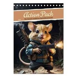 Action Pack - Ein tierisch niedliches Spezialkommando (Tischkalender 2026 DIN A5 hoch), Calvendo Monatskalender