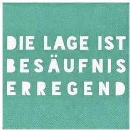 R&auml;der Serviette "Die Lage ist bes&auml;ufniserregend"